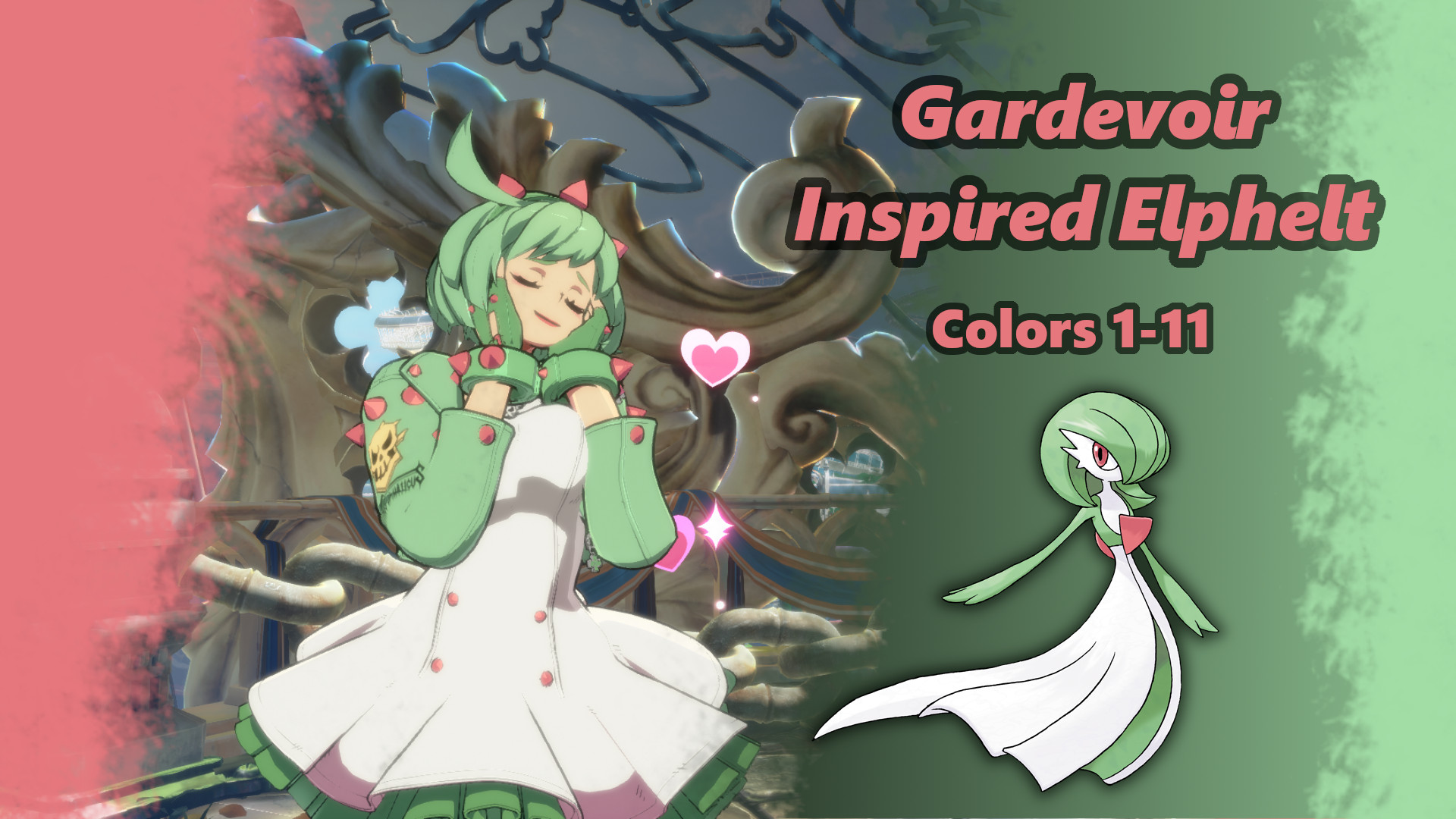 Gardevoir Inspired Elphelt (Colors 1-11) Mod for GUILTY GEAR -STRIVE ...