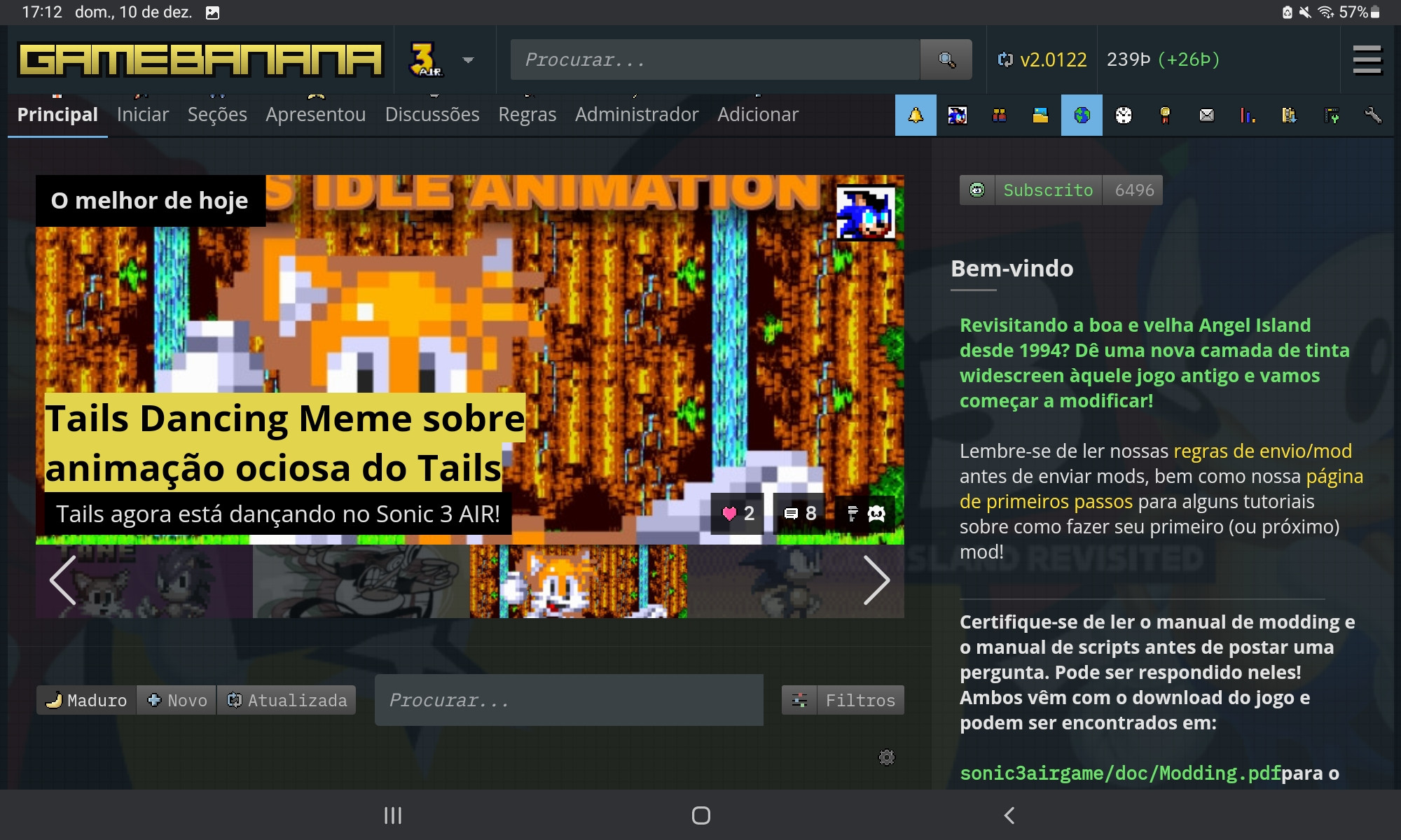 Tails Dancing Meme over Tails Idle Animation Mod for Sonic 3 A.I.R ...