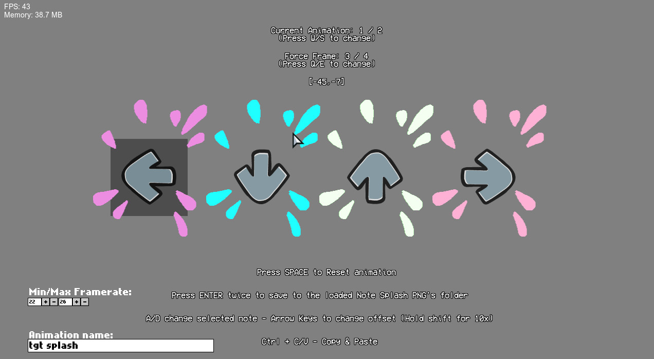 7 different note splashes Mod for Friday Night Funkin' | FNF Mods