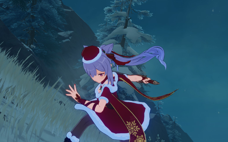 Keqing Santa Outfit Mod for Genshin Impact | GI Mods