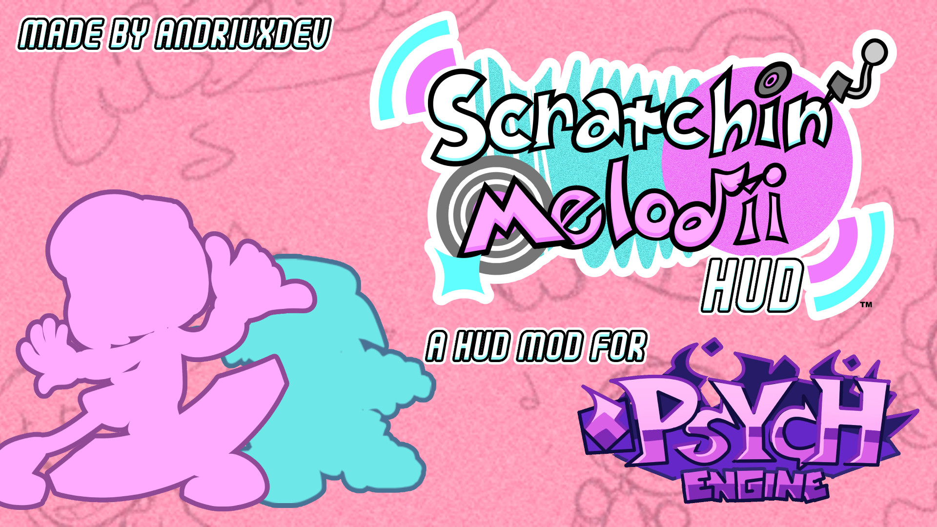 Scratchin' Melodii HUD Mod for Friday Night Funkin' | FNF Mods