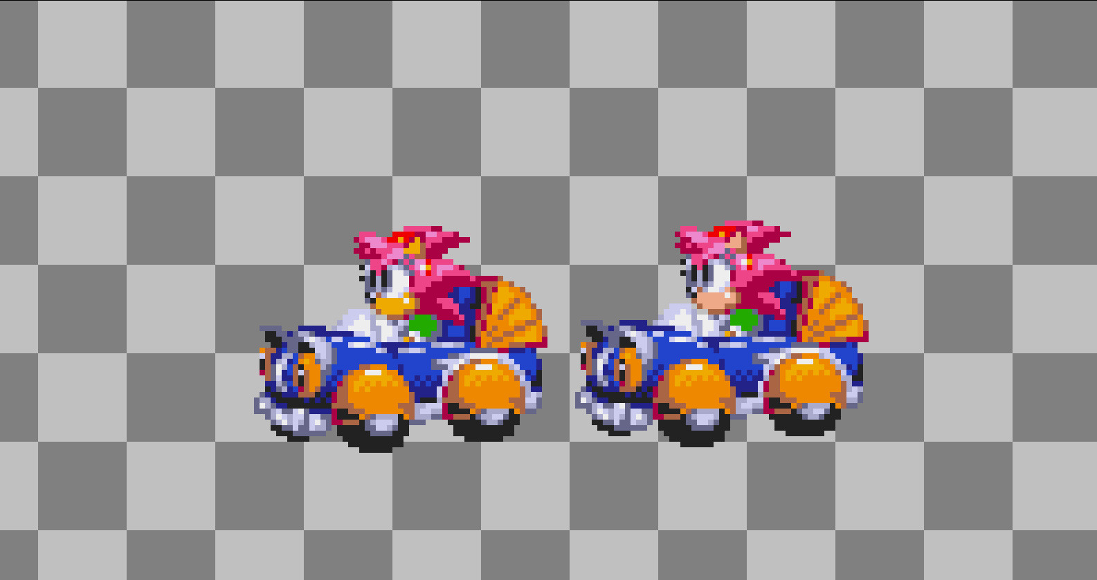STT16-bit Colored Amy Mod for Sonic Drift 16-bit | SD16-bit Mods