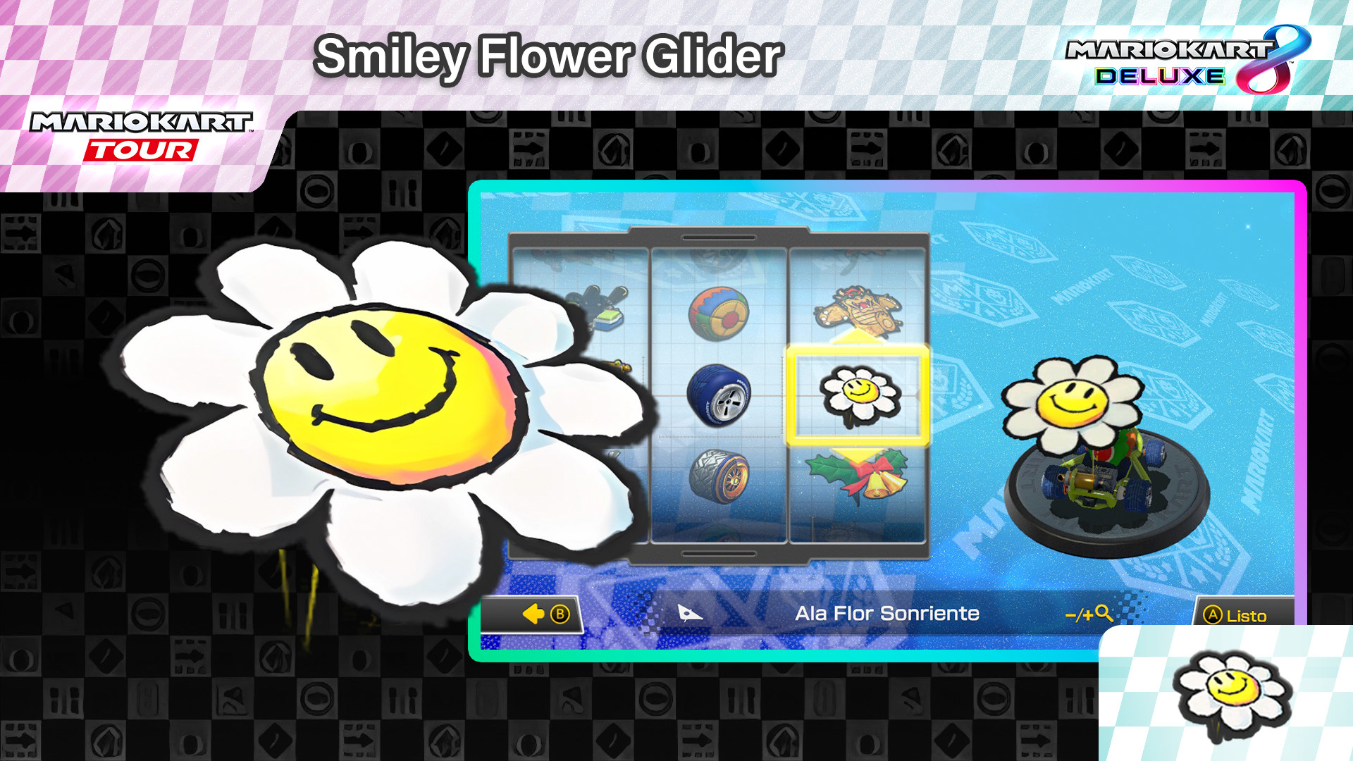 Smiley Flower Glider (With Texture Animation) Mod for Mario Kart 8 ...