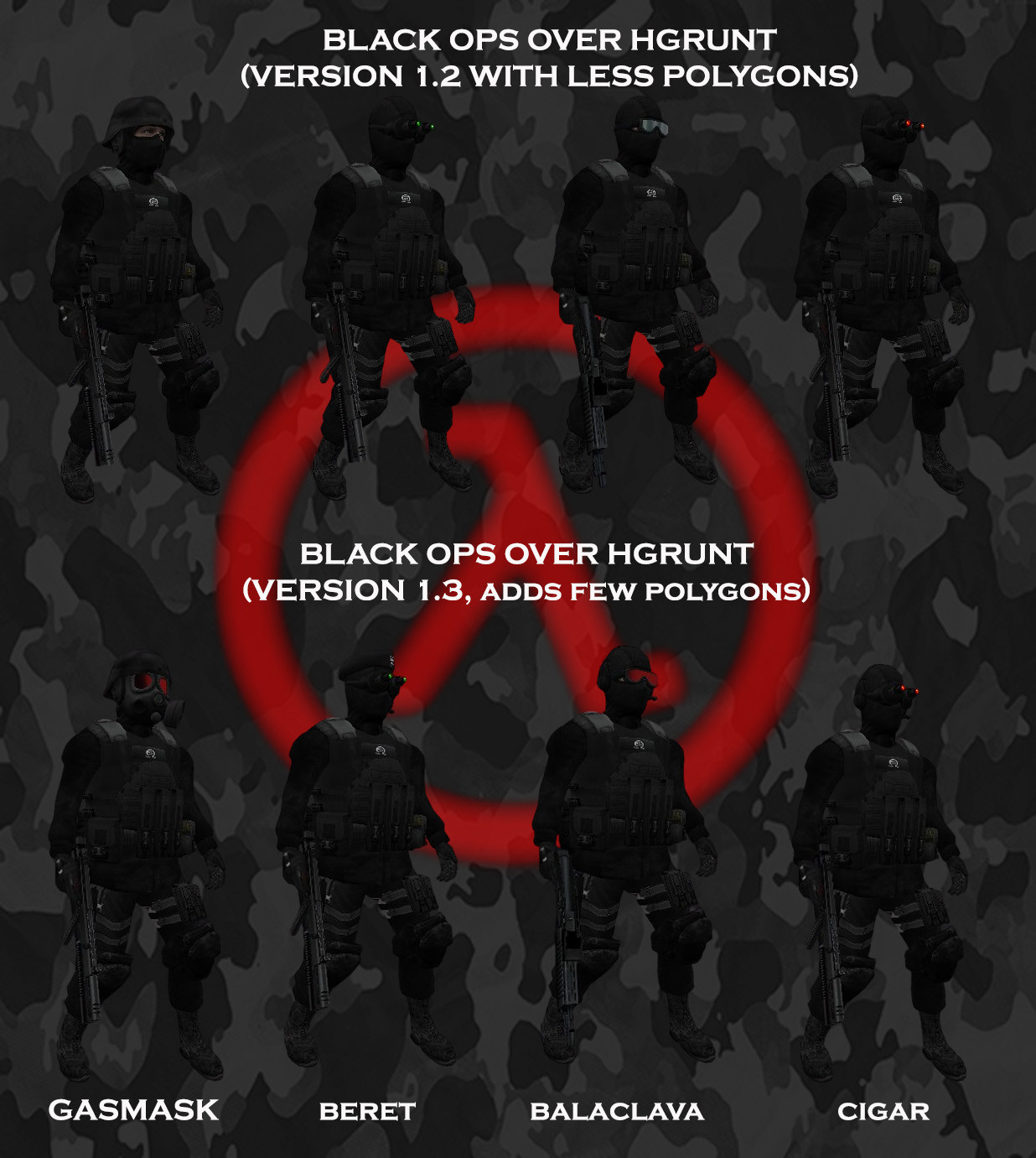 New male assassins Mod for Half-Life: Opposing Force | HL:OF Mods