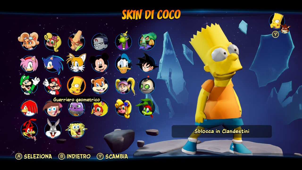 Bart Simpson + Krusty Doll (Nintendo Switch/PC) Mod for Crash Bandicoot ...