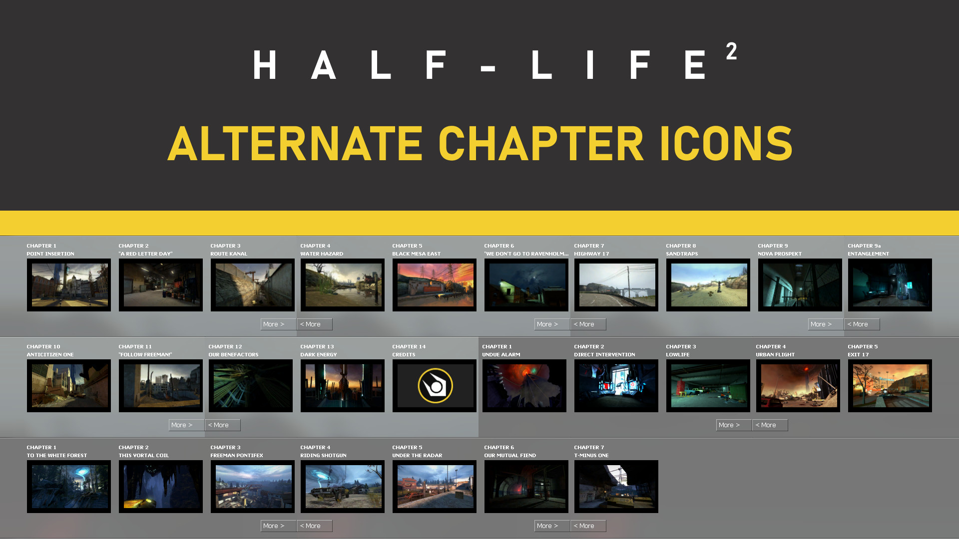 HL2 Alternate Chapter Icons Mod for Half-Life 2 | HL2 Mods