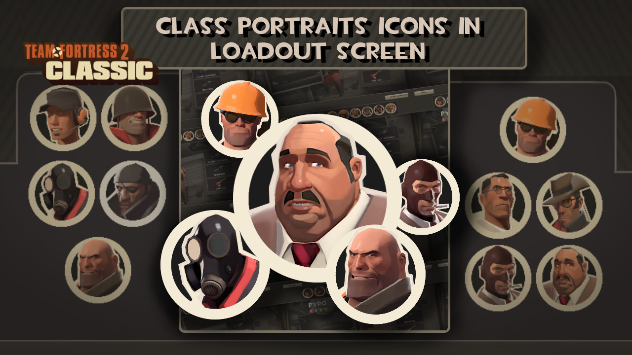 Class Portraits on Loadout Screen Mod for Team Fortress 2 Classic ...