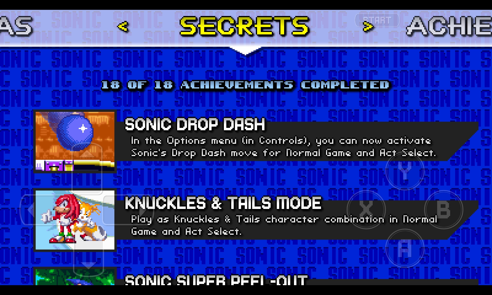 70% Data Select Mod for Sonic 3 A.I.R. | S3AIR Mods