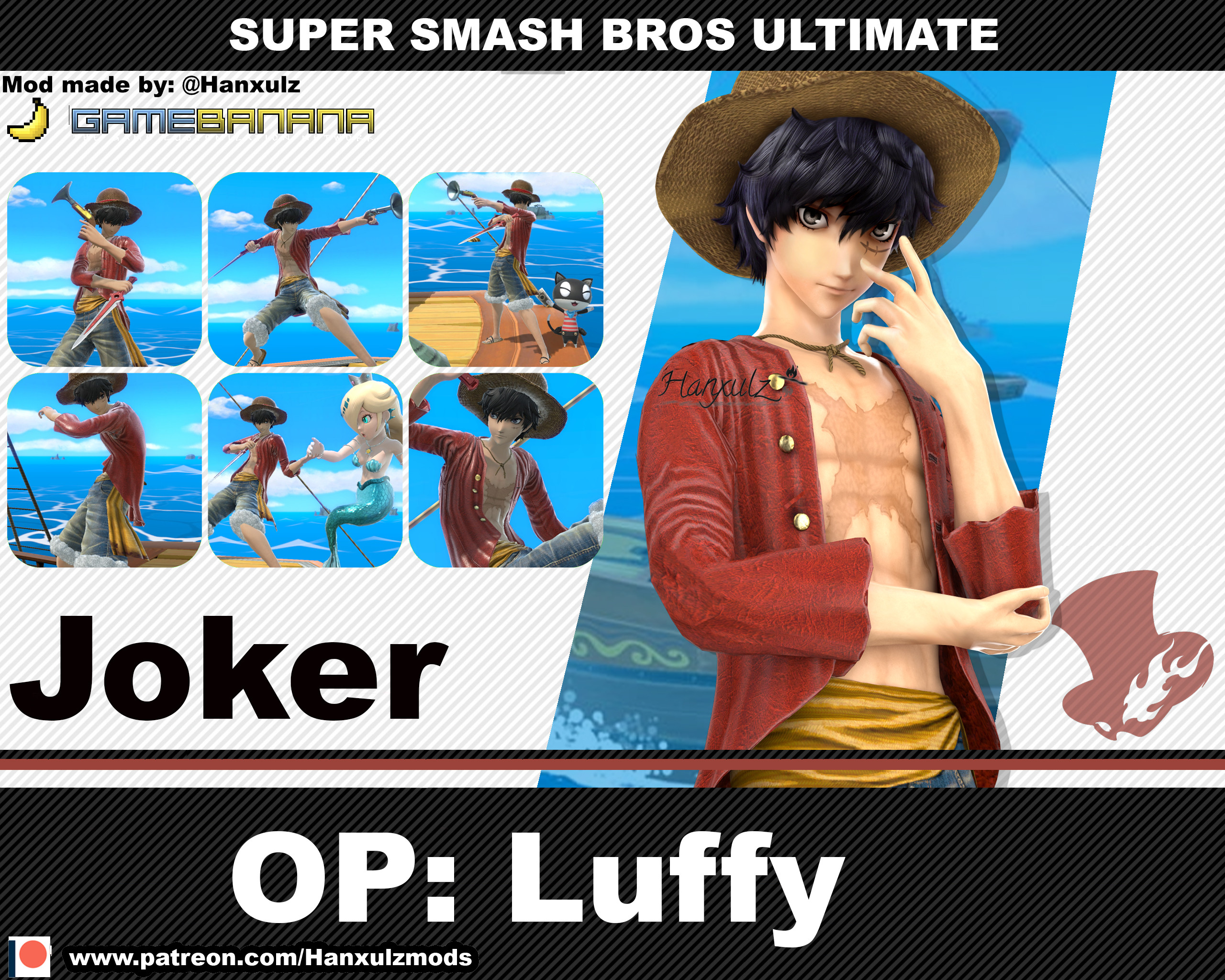 Joker (One Piece: Luffy) Mod for Super Smash Bros. Ultimate | SSBU Mods