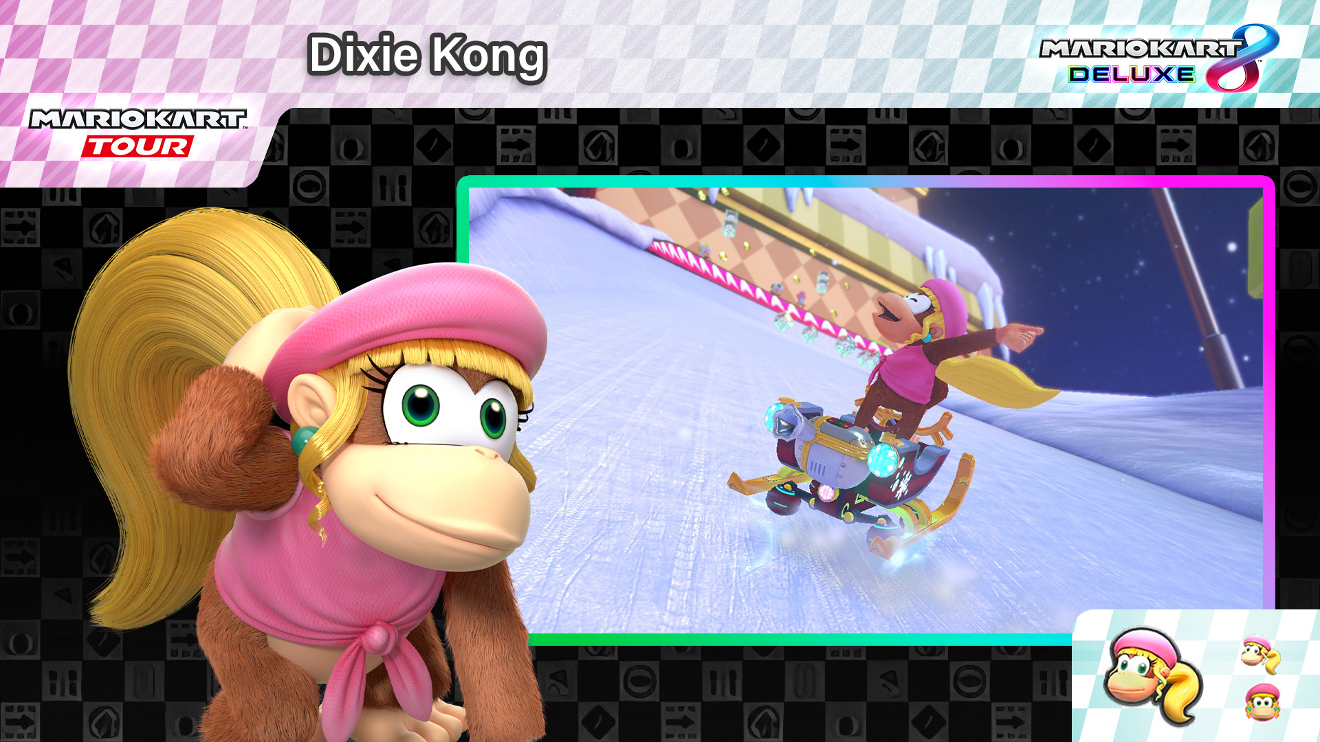 Dixie Kong (With Tour Animations) Mod for Mario Kart 8 Deluxe | MK8D Mods