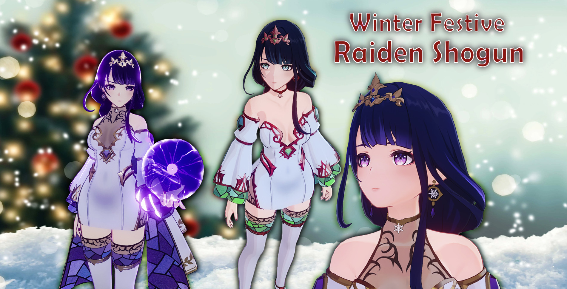 Winter Festive Raiden Mod for Genshin Impact | GI Mods