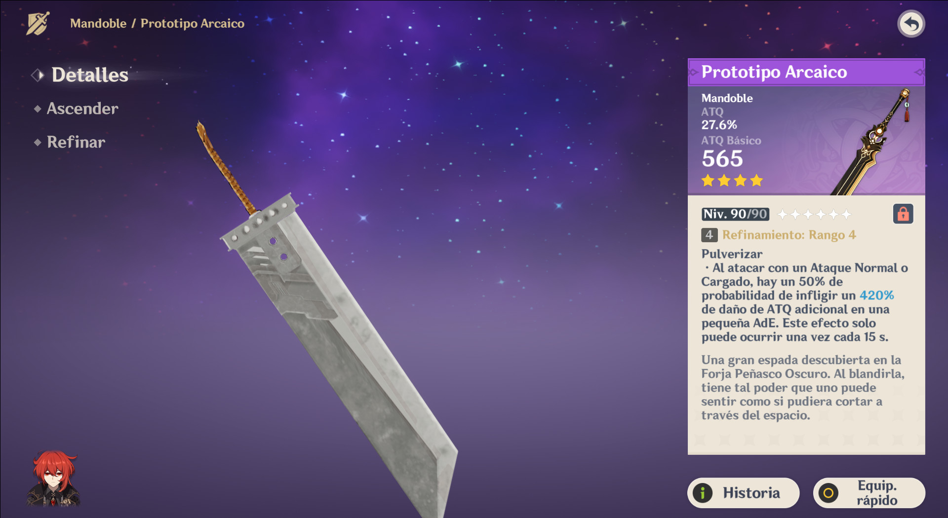 Buster Sword Over Prototype Archaic Mod for Genshin Impact | GI Mods