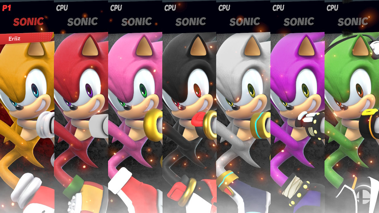 Sonic's Friend Outfits Mod for Super Smash Bros. Ultimate | SSBU Mods