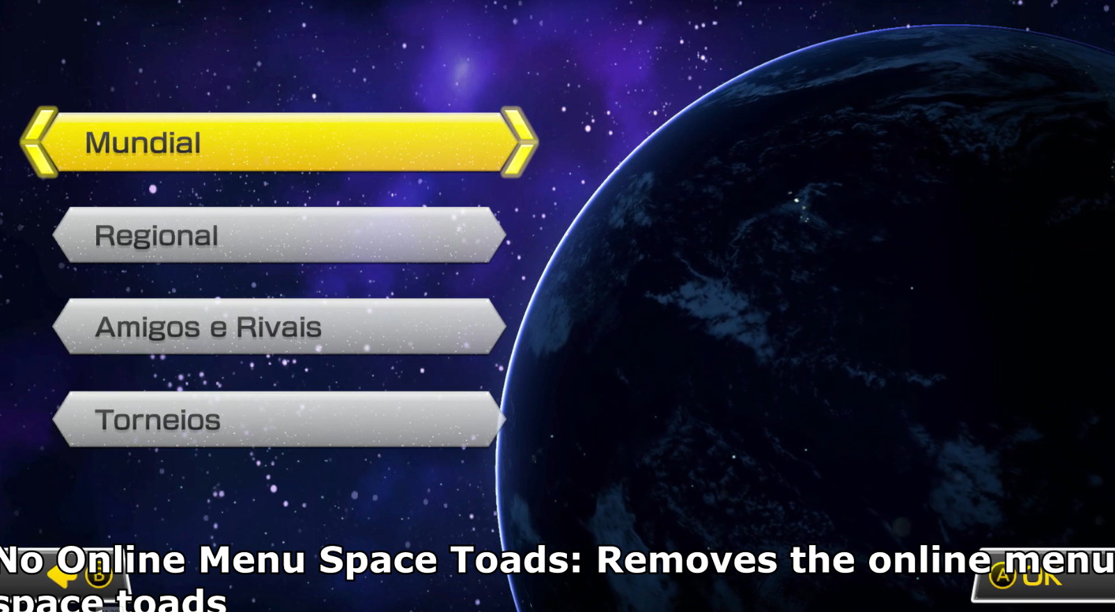 No Online Menu Space Toads Mod for Mario Kart 8 Deluxe | MK8D Mods