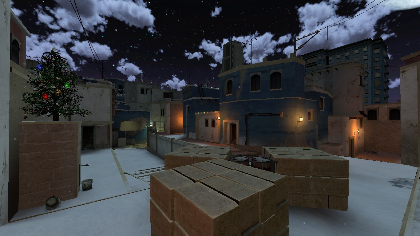 de_mirage_csgo_xmas_night Mod for Counter-Strike: Source | CS:S Mods