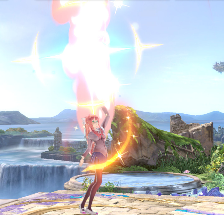 Monika over Zelda Mod for Super Smash Bros. Ultimate | SSBU Mods