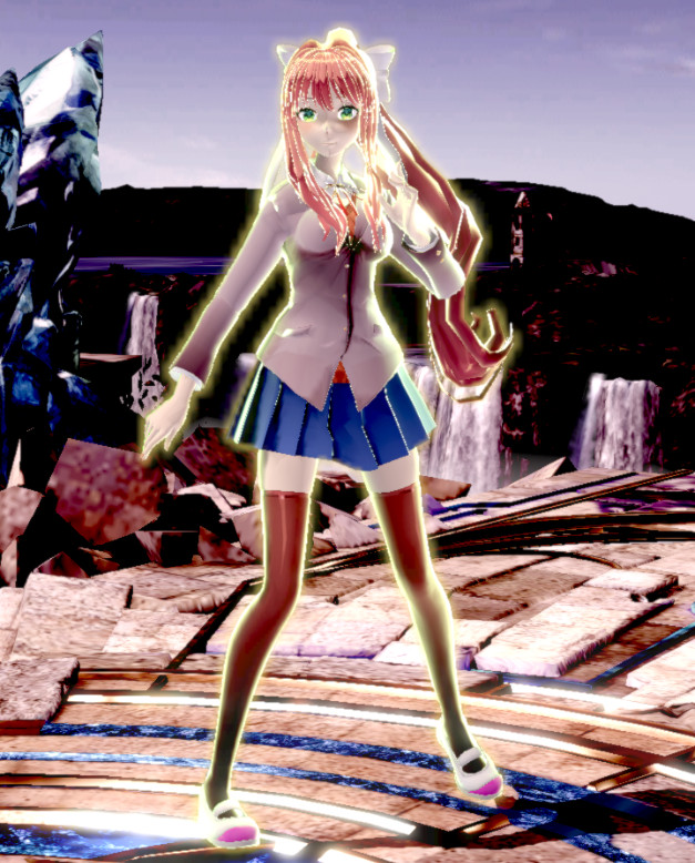 Monika over Zelda Mod for Super Smash Bros. Ultimate | SSBU Mods