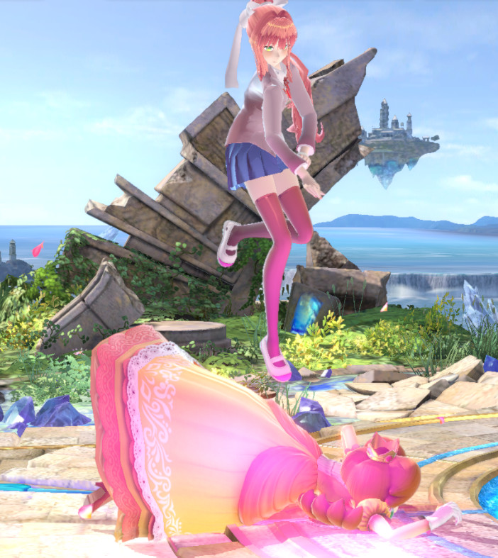 Monika over Zelda Mod for Super Smash Bros. Ultimate | SSBU Mods