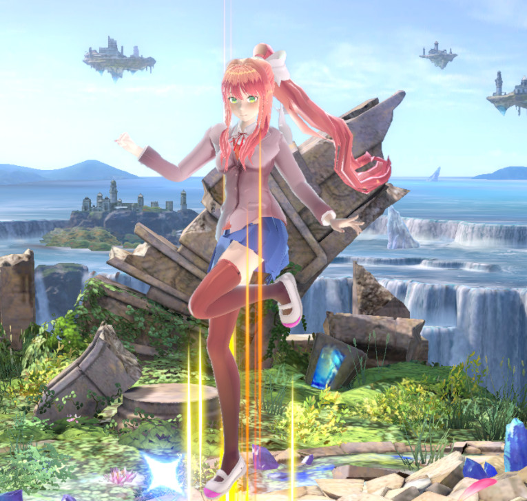 Monika over Zelda Mod for Super Smash Bros. Ultimate | SSBU Mods