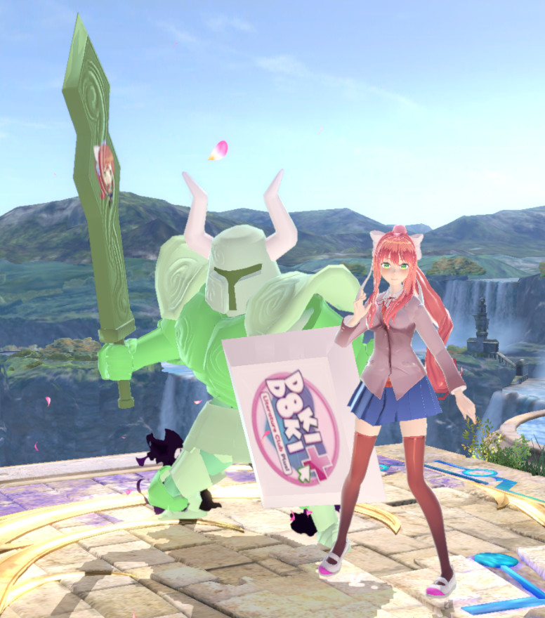 Monika over Zelda Mod for Super Smash Bros. Ultimate | SSBU Mods