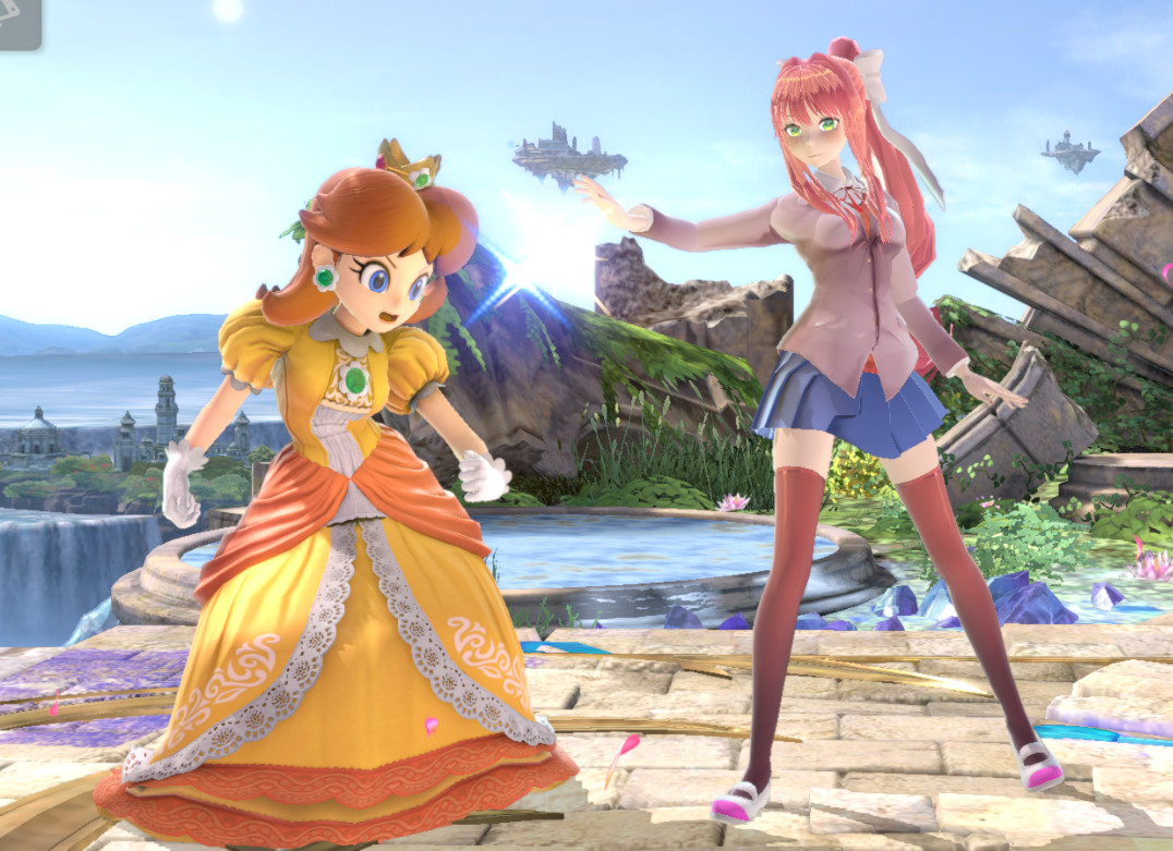Monika over Zelda Mod for Super Smash Bros. Ultimate | SSBU Mods