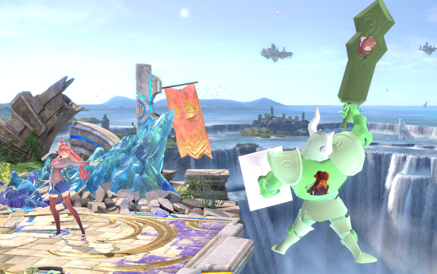 Monika over Zelda Mod for Super Smash Bros. Ultimate | SSBU Mods