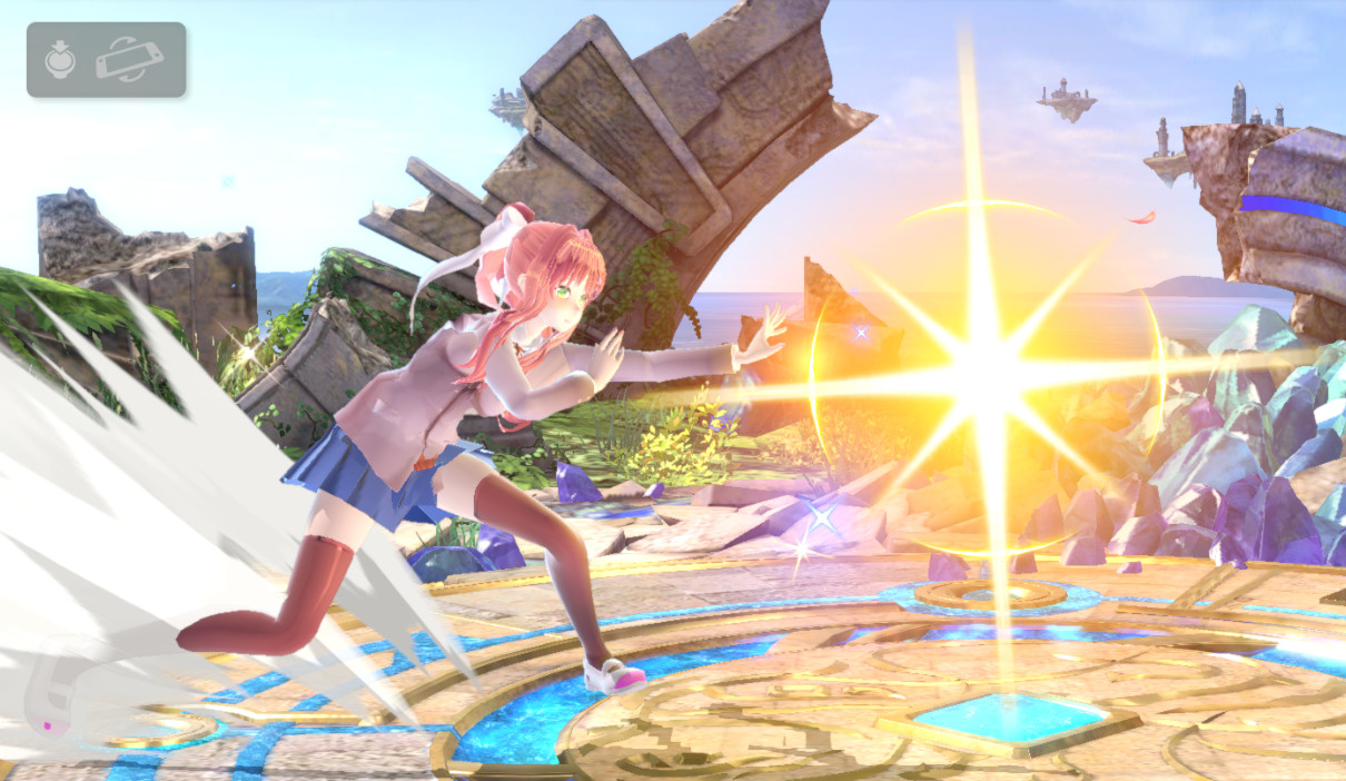 Monika over Zelda Mod for Super Smash Bros. Ultimate | SSBU Mods