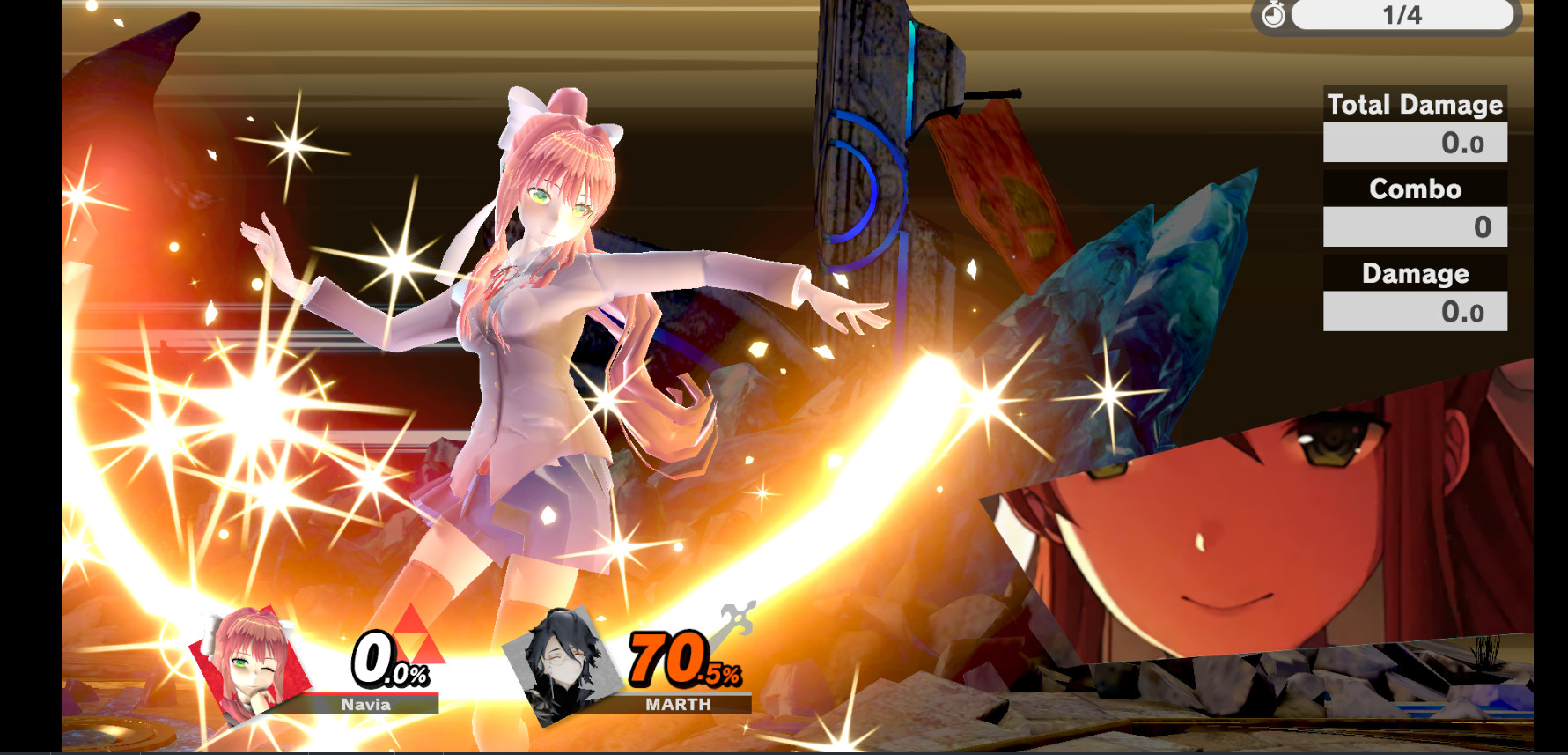 Monika over Zelda Mod for Super Smash Bros. Ultimate | SSBU Mods