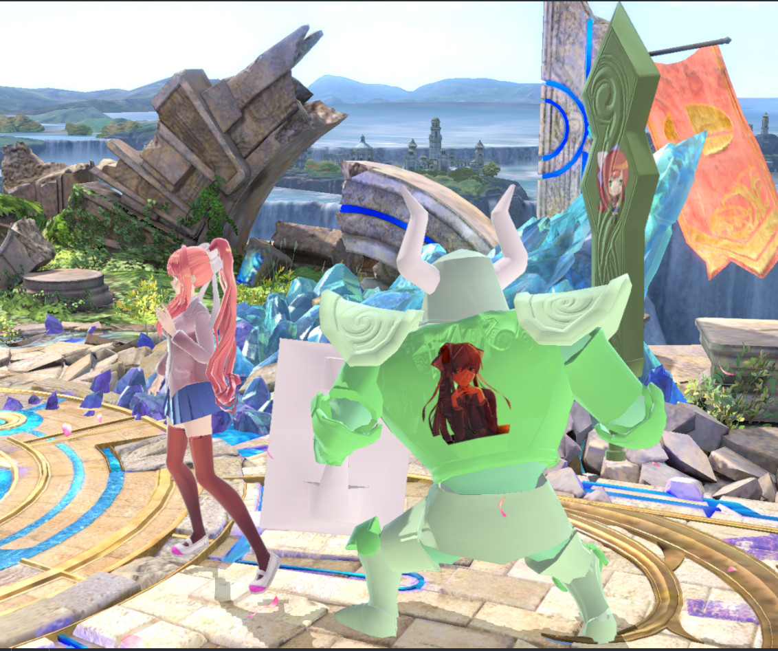 Monika over Zelda Mod for Super Smash Bros. Ultimate | SSBU Mods