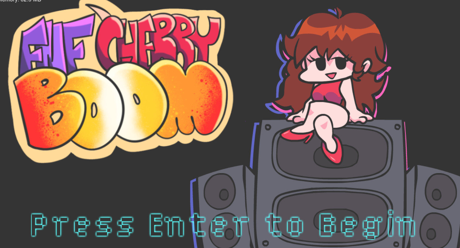 FNF Cherry BOOM! Mod for Friday Night Funkin' | FNF Mods