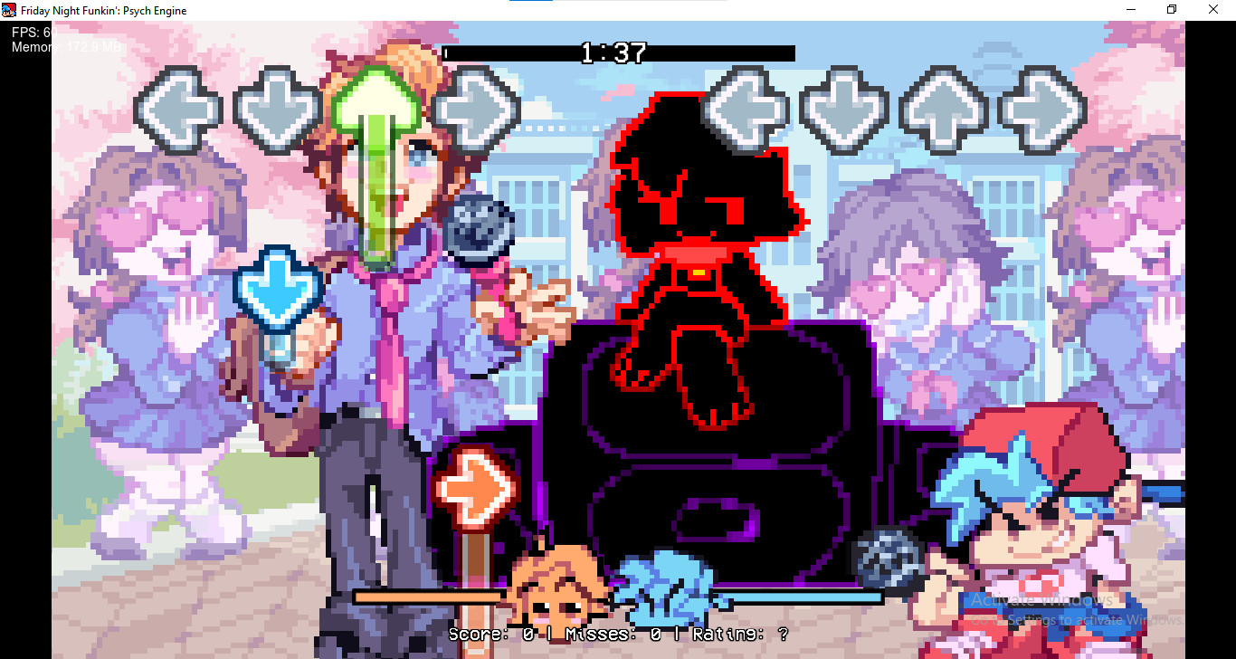 Cell or ERROR over Pixel GF Mod for Friday Night Funkin' | FNF Mods