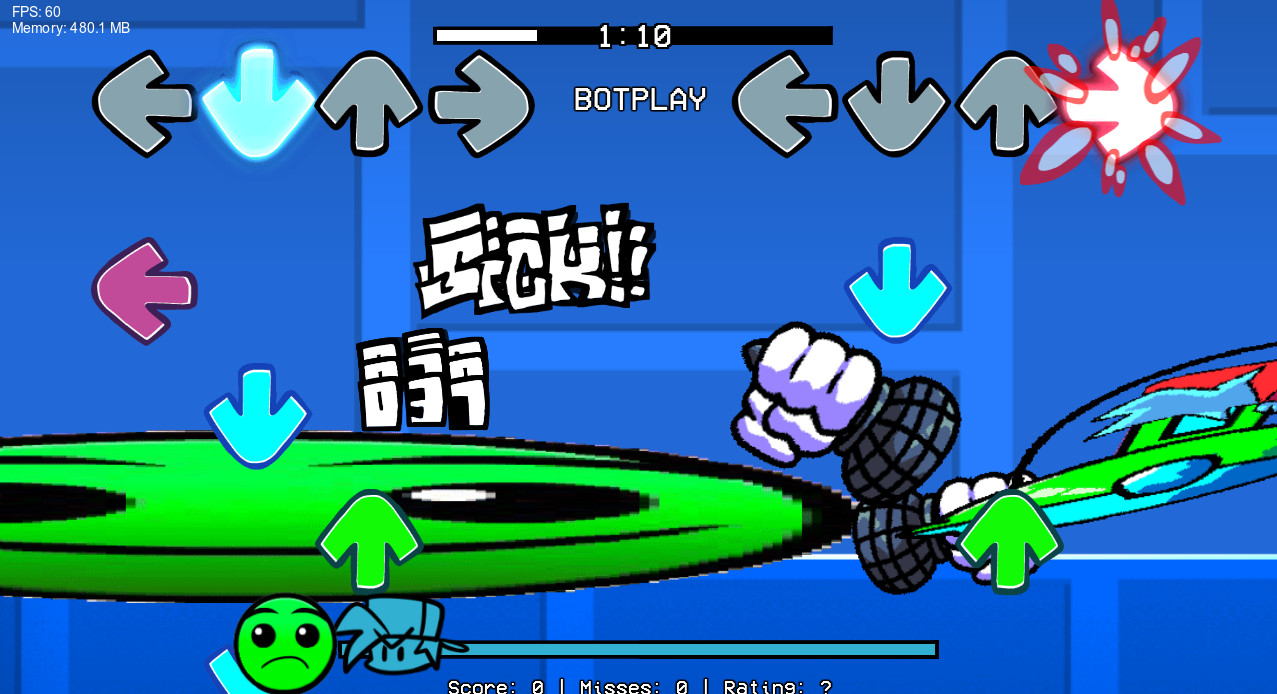 FNF Vs GD Normal Face Demo Mod for Friday Night Funkin' | FNF Mods