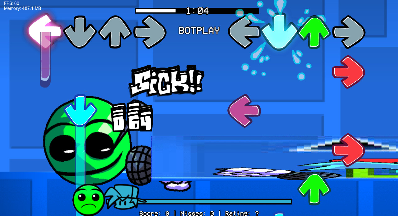 FNF Vs GD Normal Face Demo Mod for Friday Night Funkin' | FNF Mods