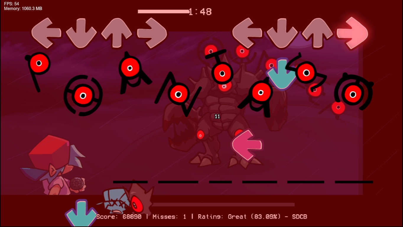 Paralysis Charted (by penkaru) Mod for Friday Night Funkin' | FNF Mods