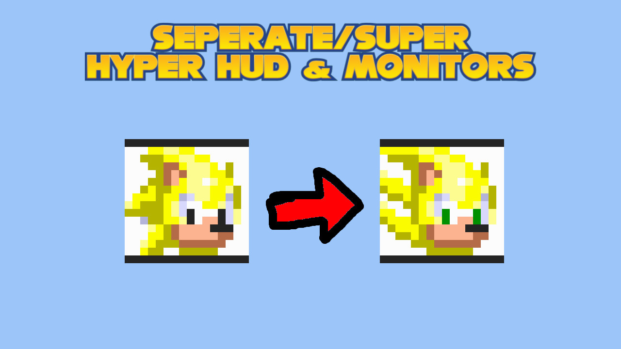 Seperate Super/Hyper HUD & Monitor Sprites Mod for Sonic 3 A.I.R ...