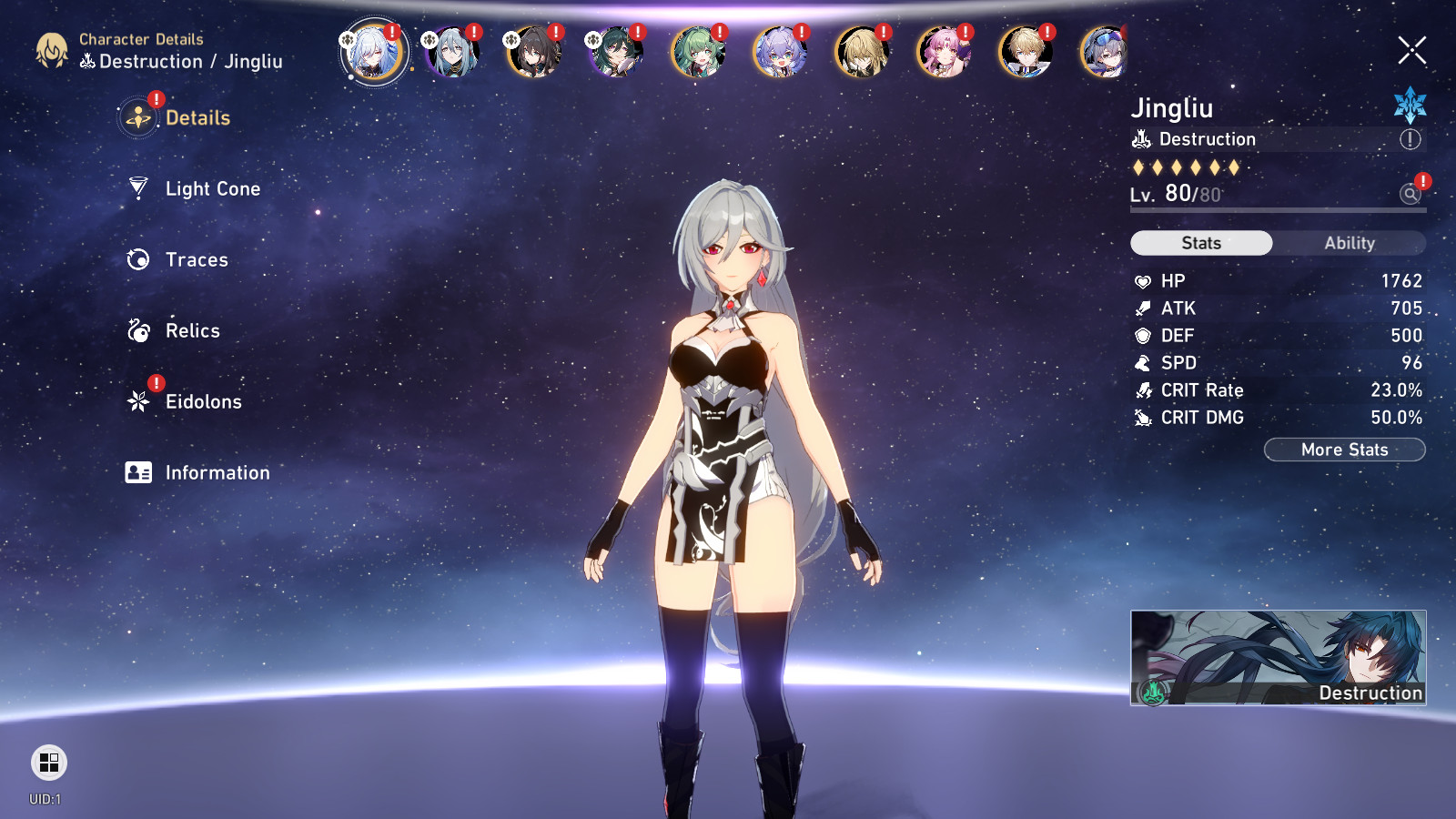 [Jingliu]Black and white Durandal Mod for Honkai Star Rail | HSR Mods