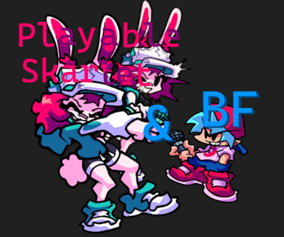 Playable Skarlet Bunny (and BF too) Mod for Friday Night Funkin' | FNF Mods