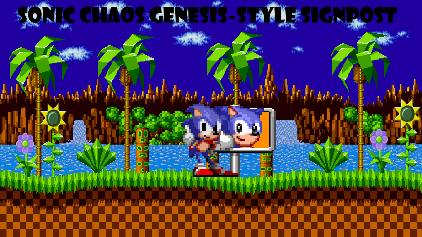 Sonic Chaos Genesis-Style Signpost Mod for Sonic the Hedgehog Forever ...