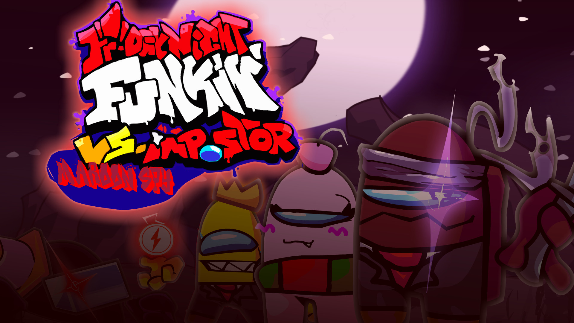 FNF vs Maroon spy impostor v1 Mod for Friday Night Funkin' | FNF Mods