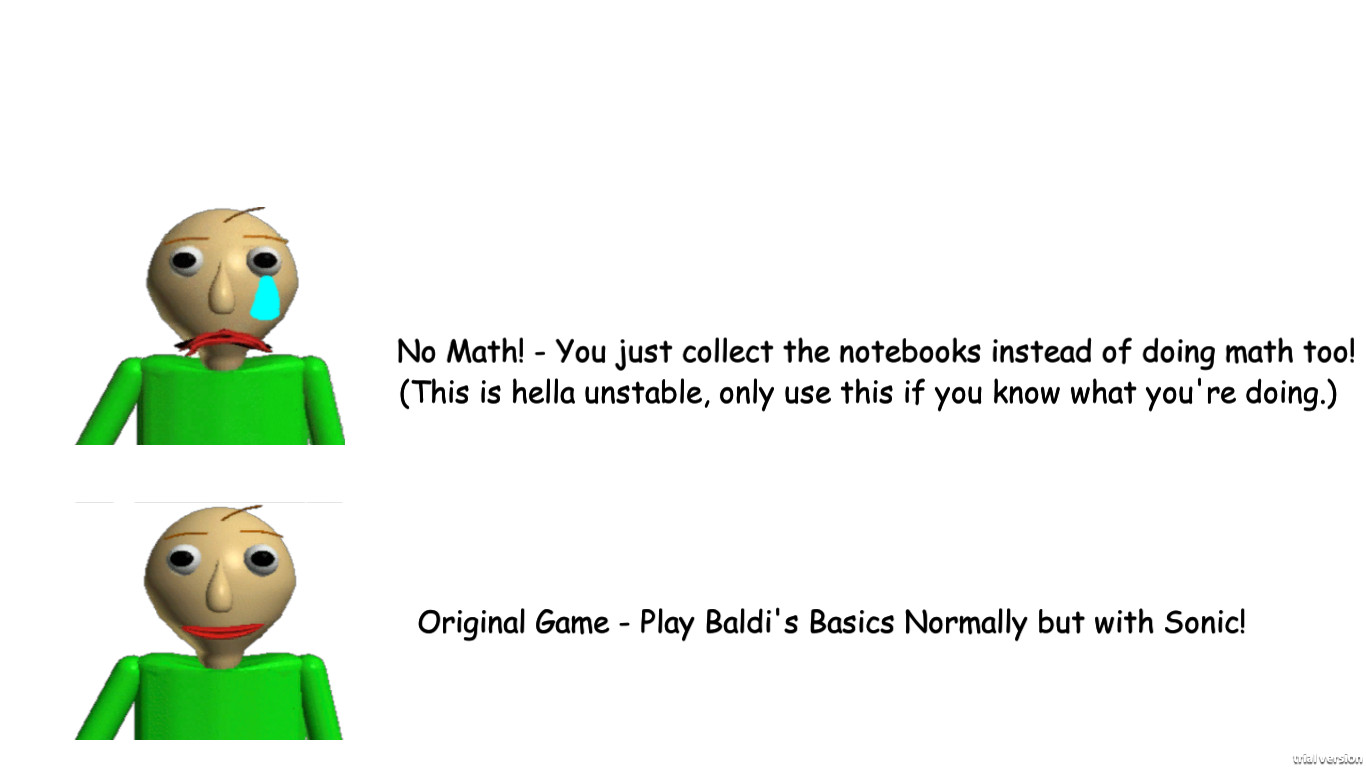 Sonic In... Here School Zone Mod for Baldi's Basics | Baldi Mods