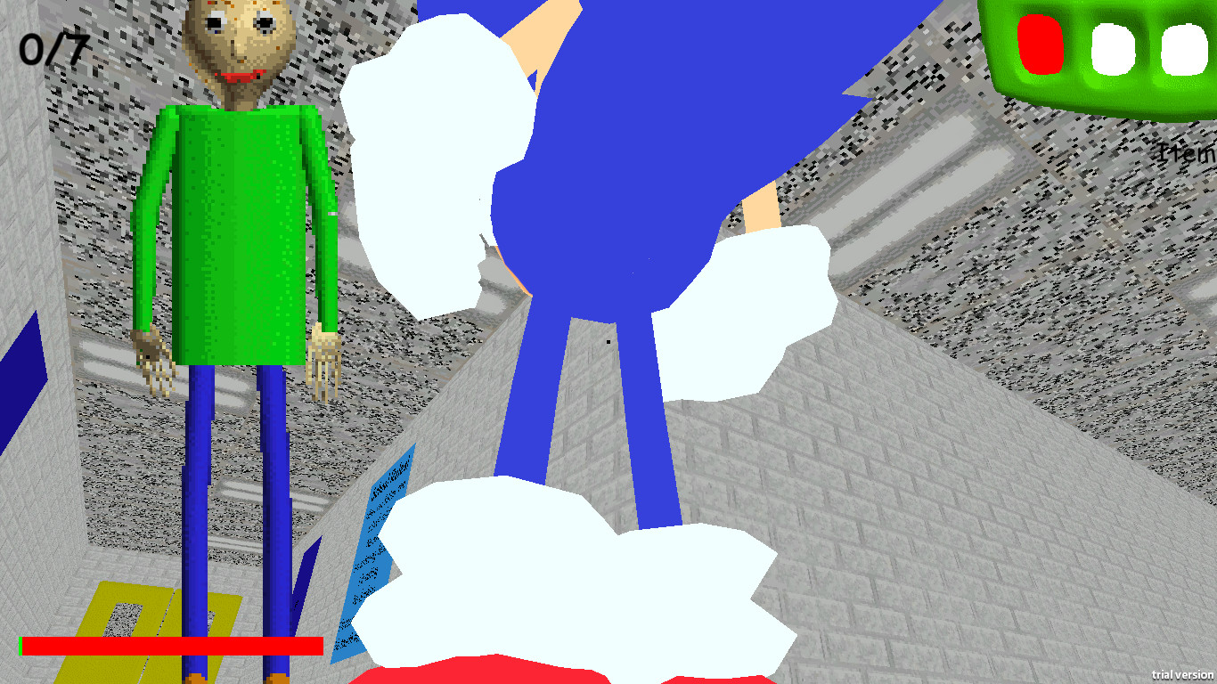 Sonic In... Here School Zone Mod for Baldi's Basics | Baldi Mods