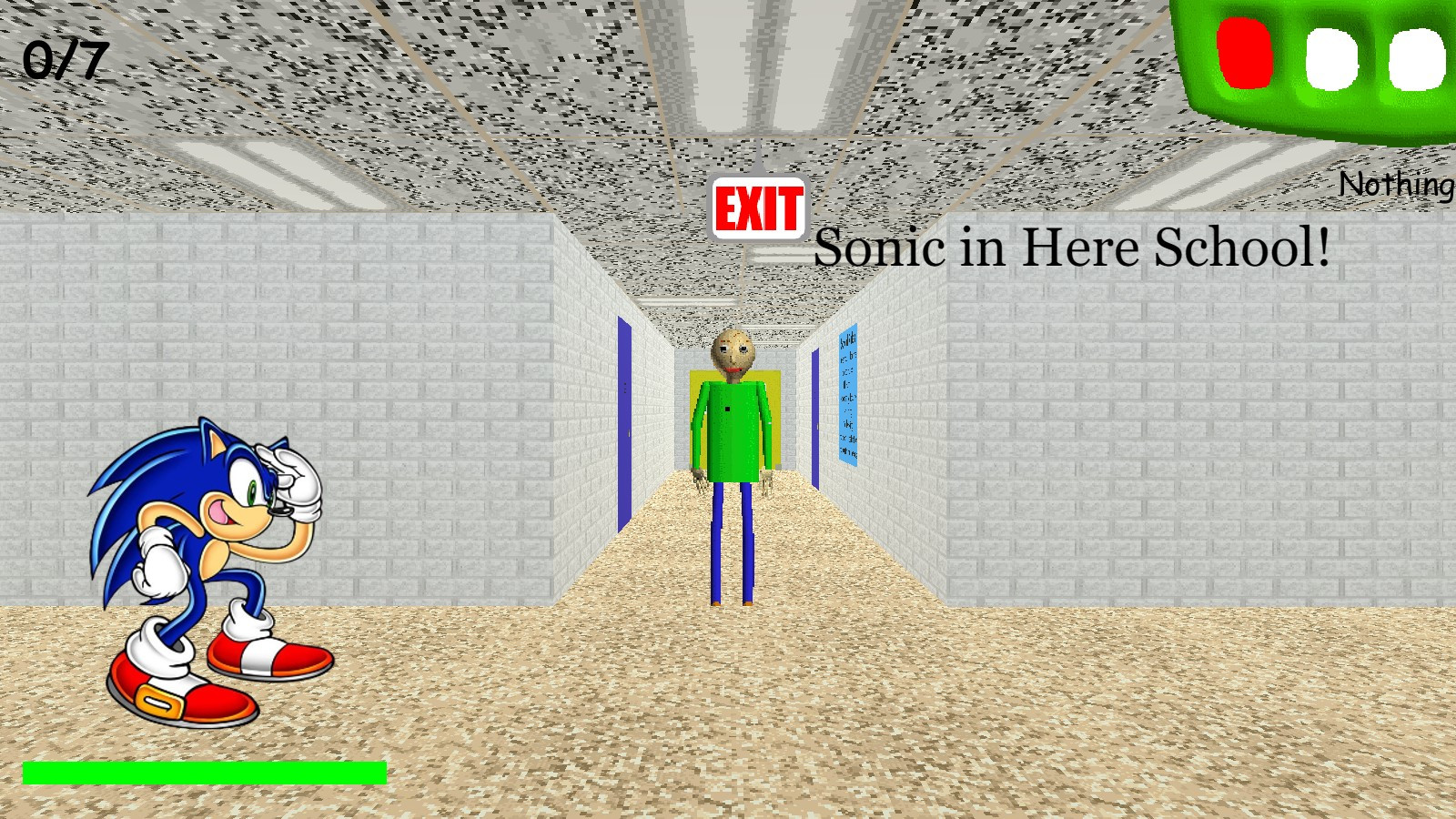 Sonic In... Here School Zone Mod for Baldi's Basics | Baldi Mods
