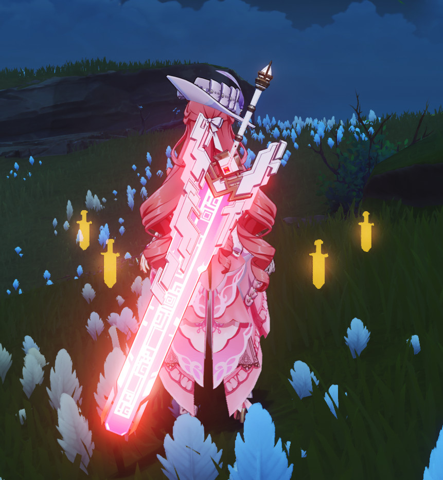 Pink Unforged Skin For Claymores Mod for Genshin Impact | GI Mods