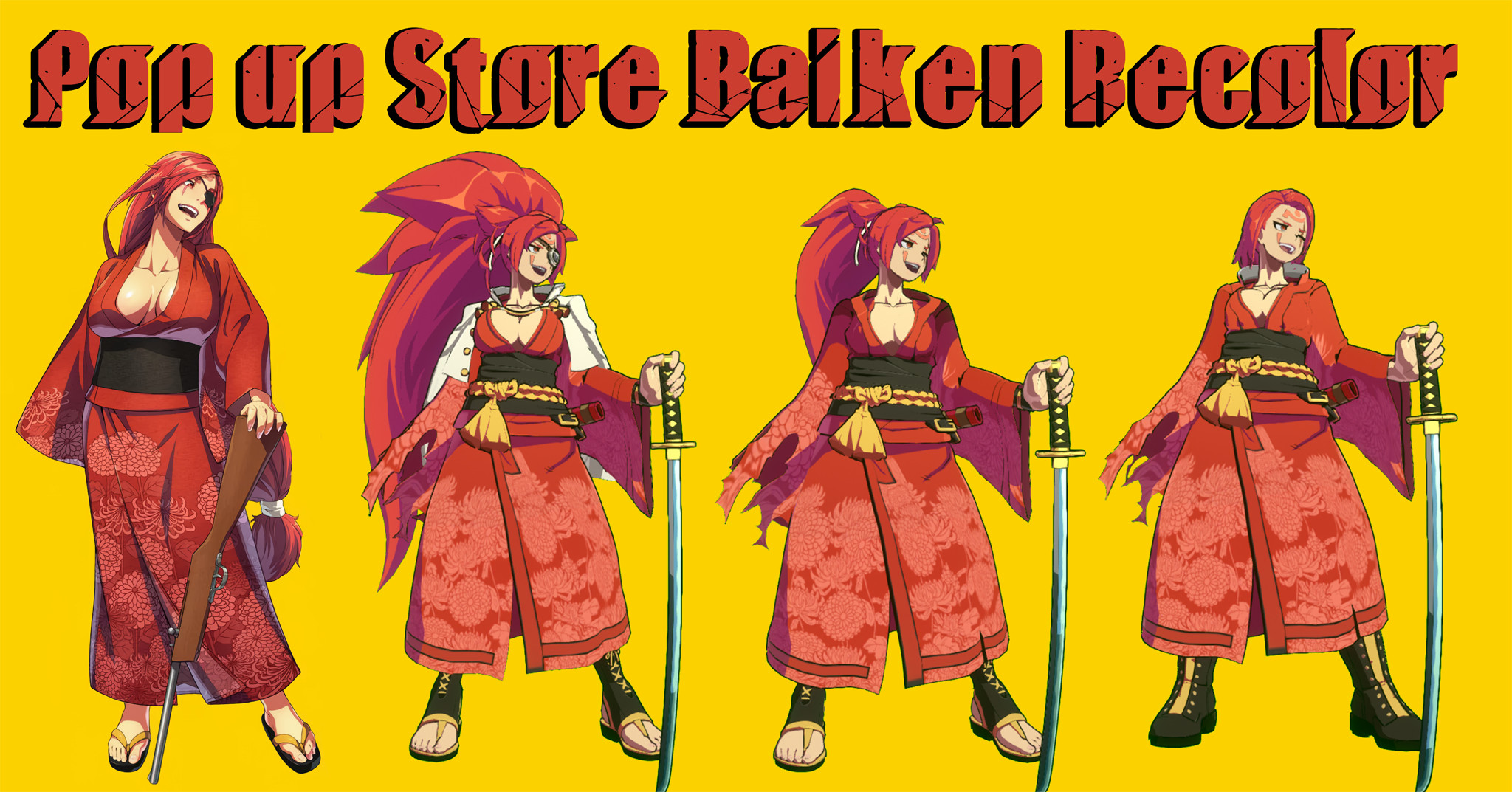 Pop up Store Baiken Recolor Mod for GUILTY GEAR -STRIVE- | GGST Mods