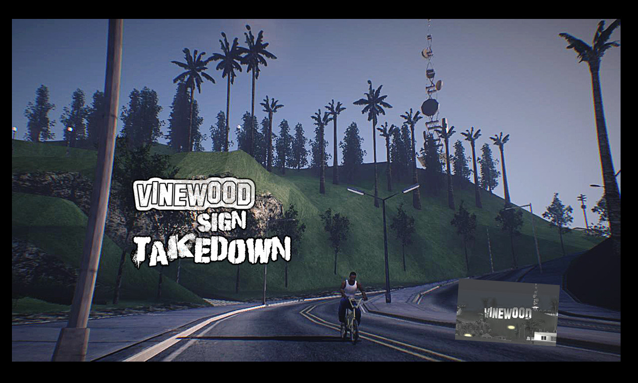 Vinewood Sign Takedown Mod for Grand Theft Auto: San Andreas | GTA:SA Mods