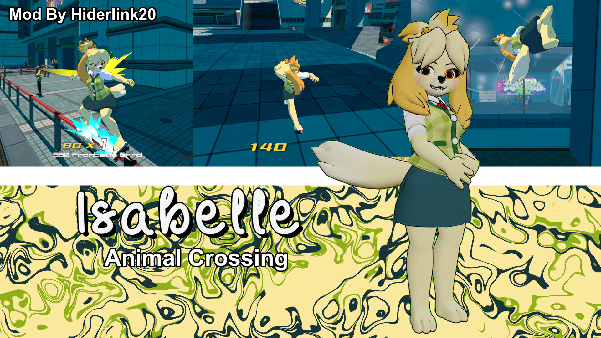Isabelle (Animal Crossing) Mod for Bomb Rush Cyberfunk | BRC Mods