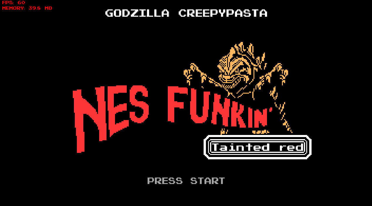 NES FUNKIN: Tainted RED (NES godzilla creepypasta) Mod for Friday Night Funkin' | FNF Mods