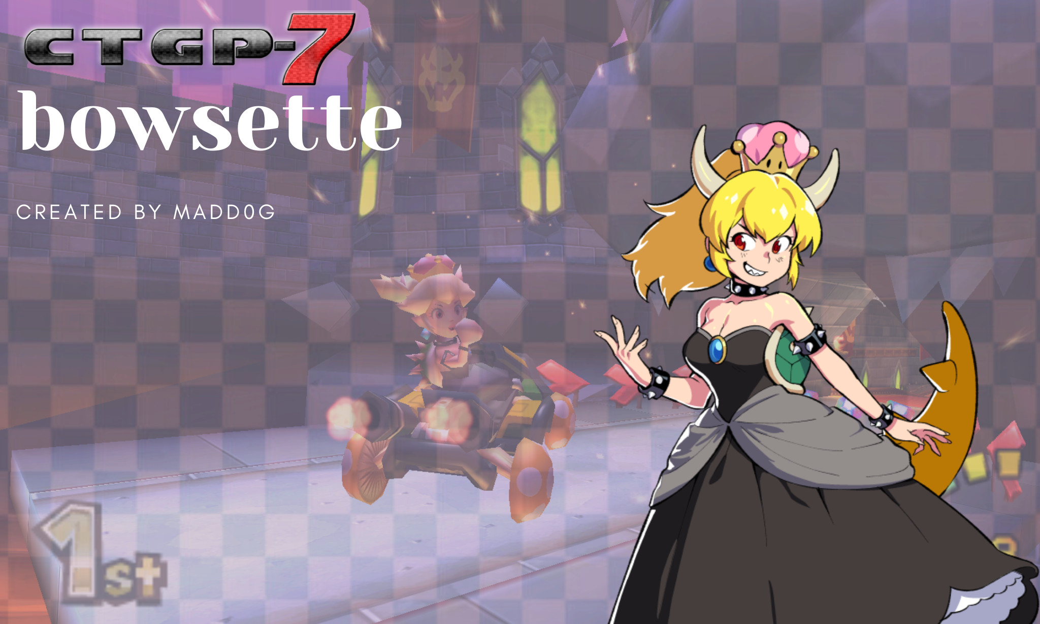 Bowsette. Mod for Mario Kart 7 | MK7 Mods
