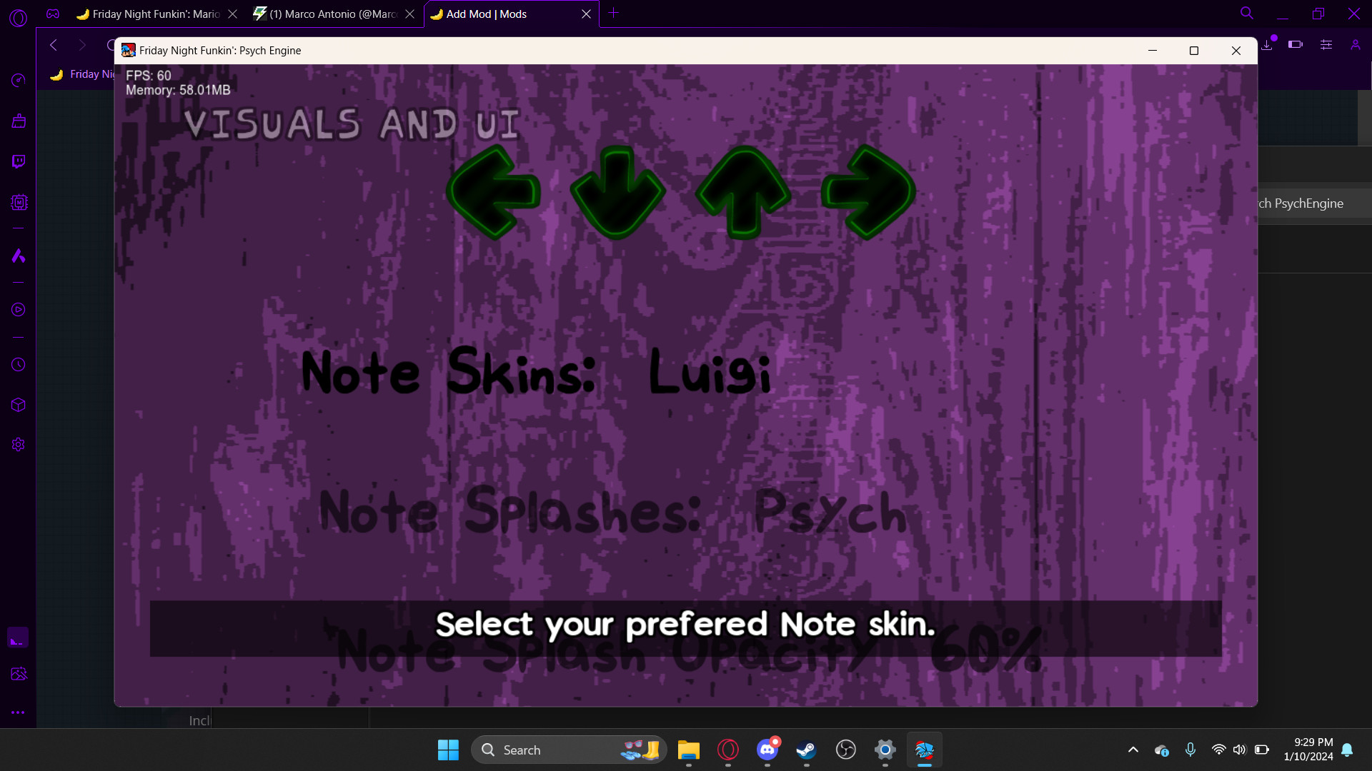 Mario's madness note skin pack Mod for Friday Night Funkin' | FNF Mods