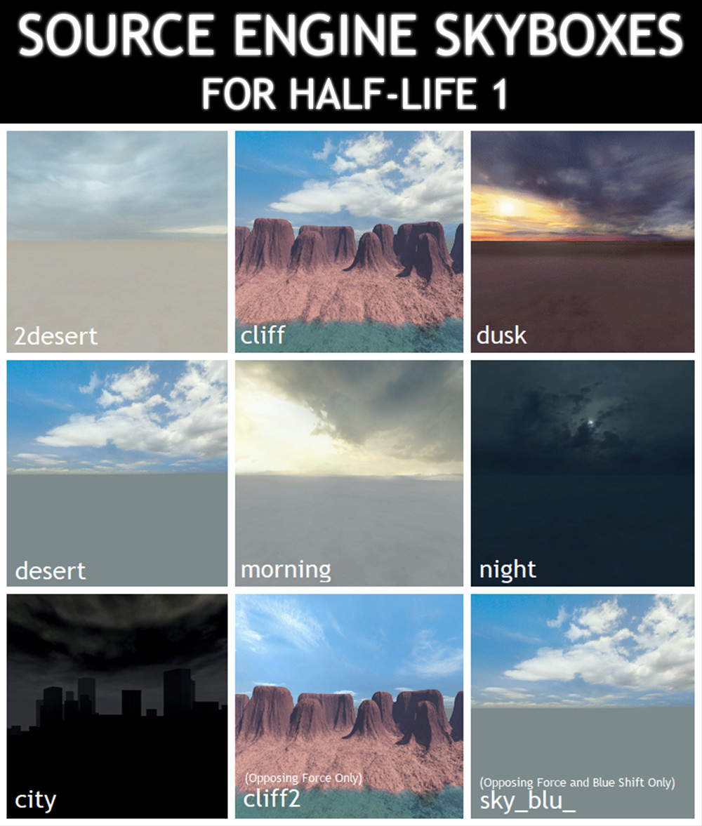 Source Engine Skyboxes for Half-Life 1 Mod for Half-Life | HL Mods